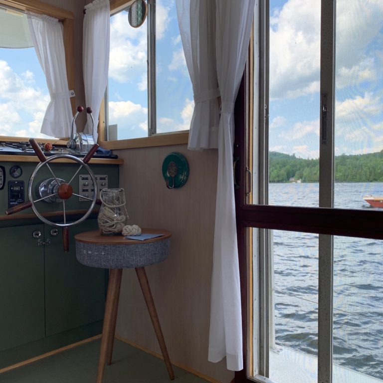 Aboard the Floating Nomad houseboat now anchored on Bremen's Pemaquid ...